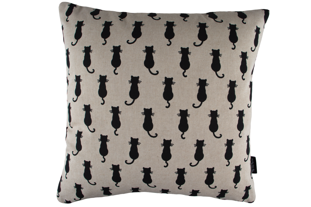 Mustat Kissat 45x45cm - Te-Va Peite | Kotimaisia Tekstiilejä